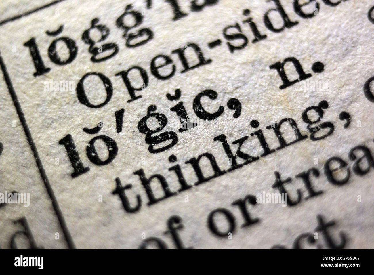 Definition of word logic on dictionary page, close-up Stock Photo - Alamy