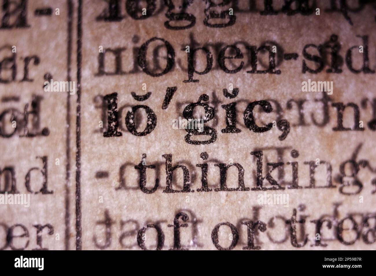 Definition of word logic on dictionary page, close-up Stock Photo - Alamy