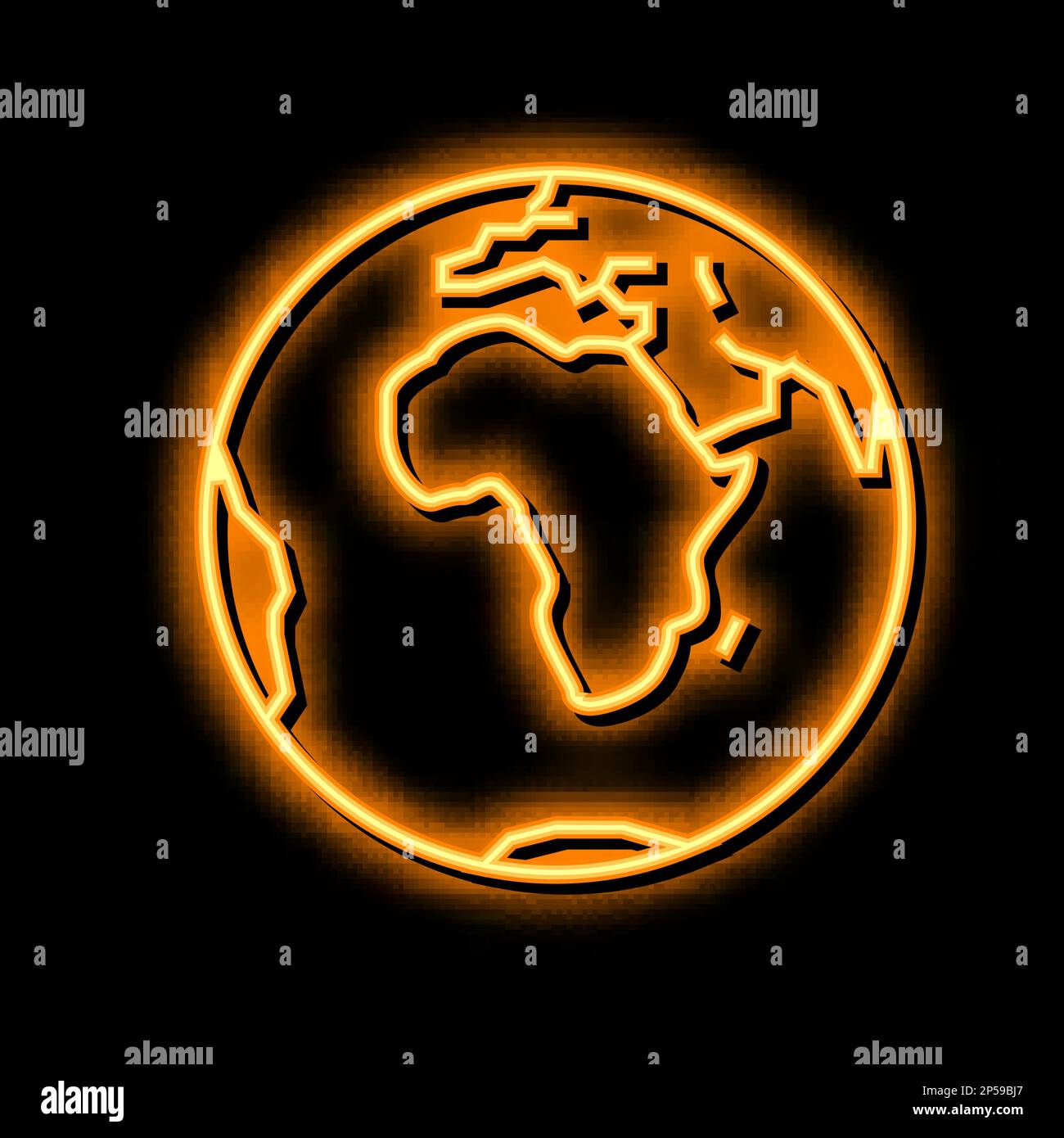 africa continent neon glow icon illustration Stock Vector Image & Art ...