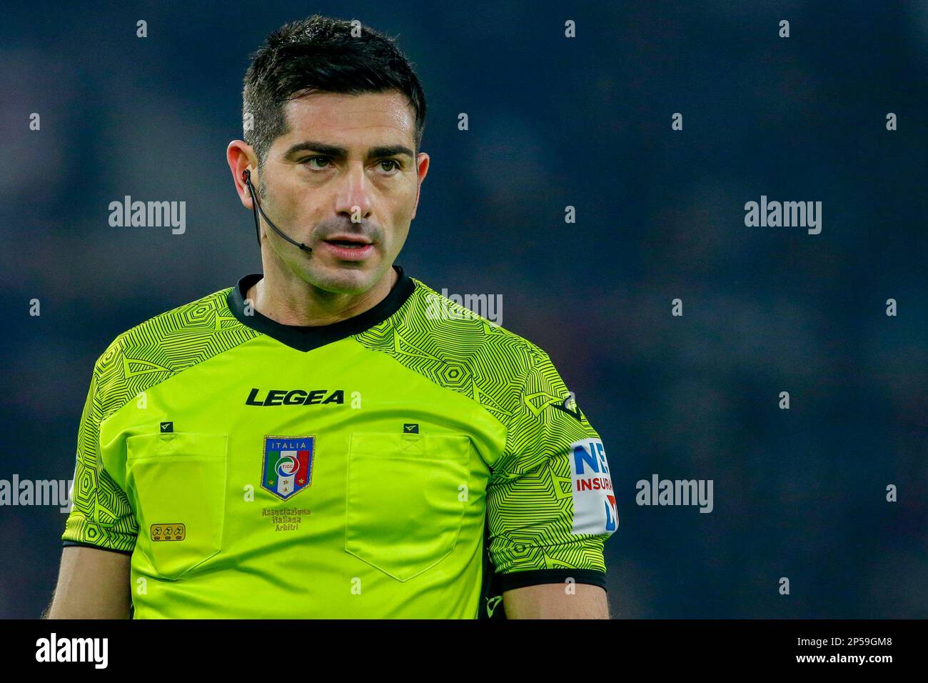 Italian referee Fabio Maresca looks during the Serie A football match ...