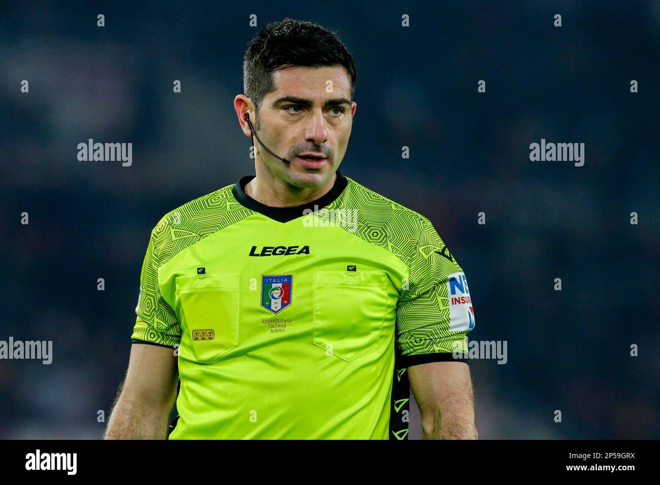 Italian referee Fabio Maresca looks during the Serie A football match ...