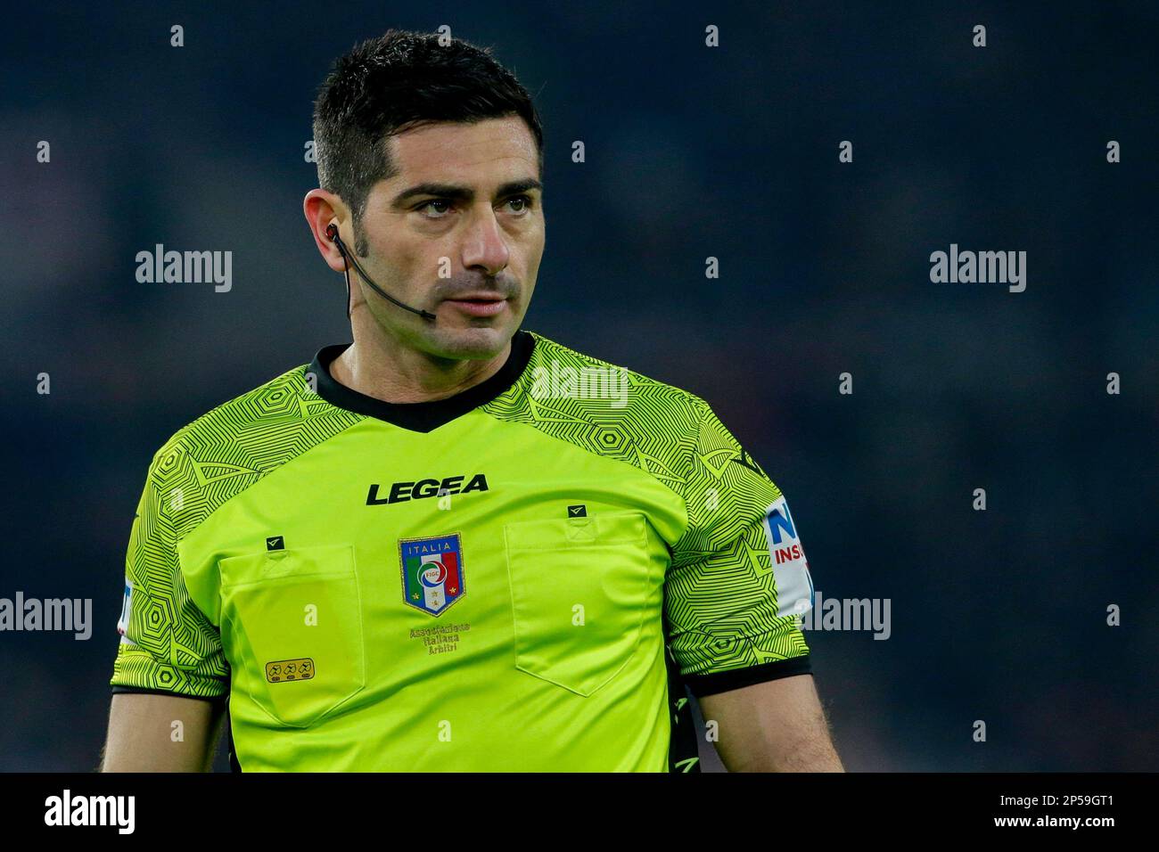Italian referee Fabio Maresca looks during the Serie A football match ...