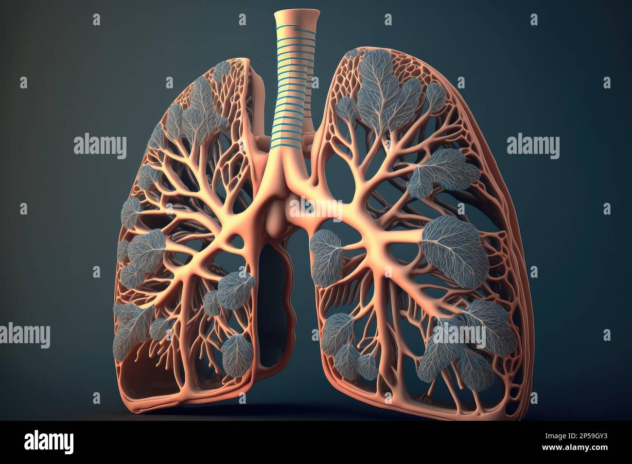 Medical illustration body render lungs hi-res stock photography and ...