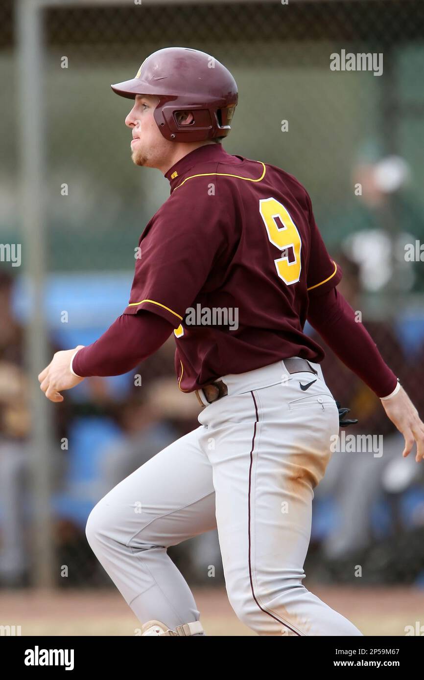 February 22, 2009: Outfielder Michael Kvasnicka (9) of the University ...