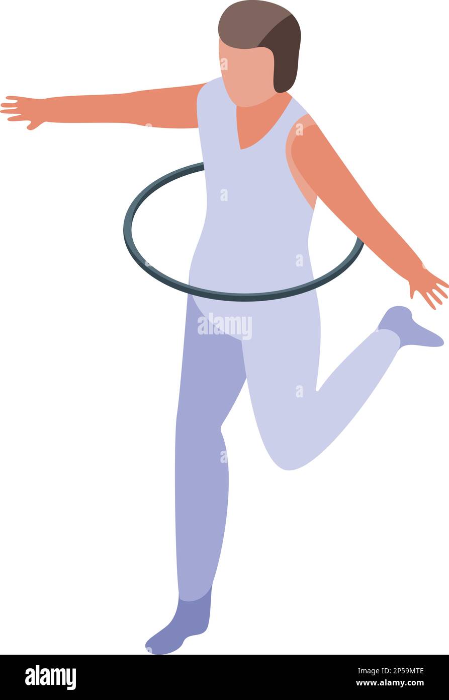 Acrobat with ring icon isometric vector. Circus man. Artist success ...