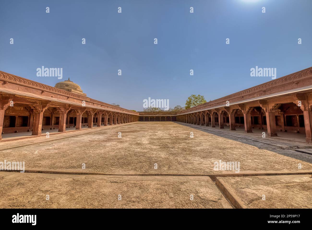 Colonnaded stables of Panch Mahal historical place in India Stock Photo ...