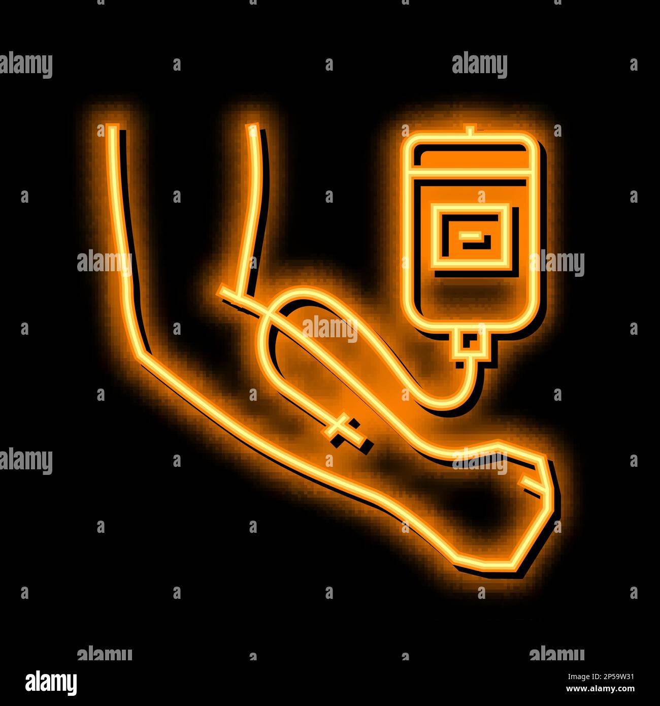 transfusion blood neon glow icon illustration Stock Vector Image & Art ...