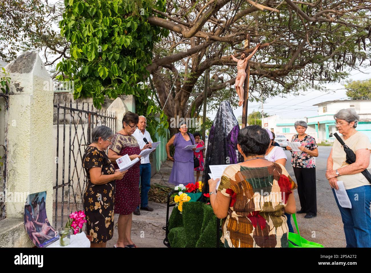 To mark the seventh friday of Lent, small homme altars are set up in ...