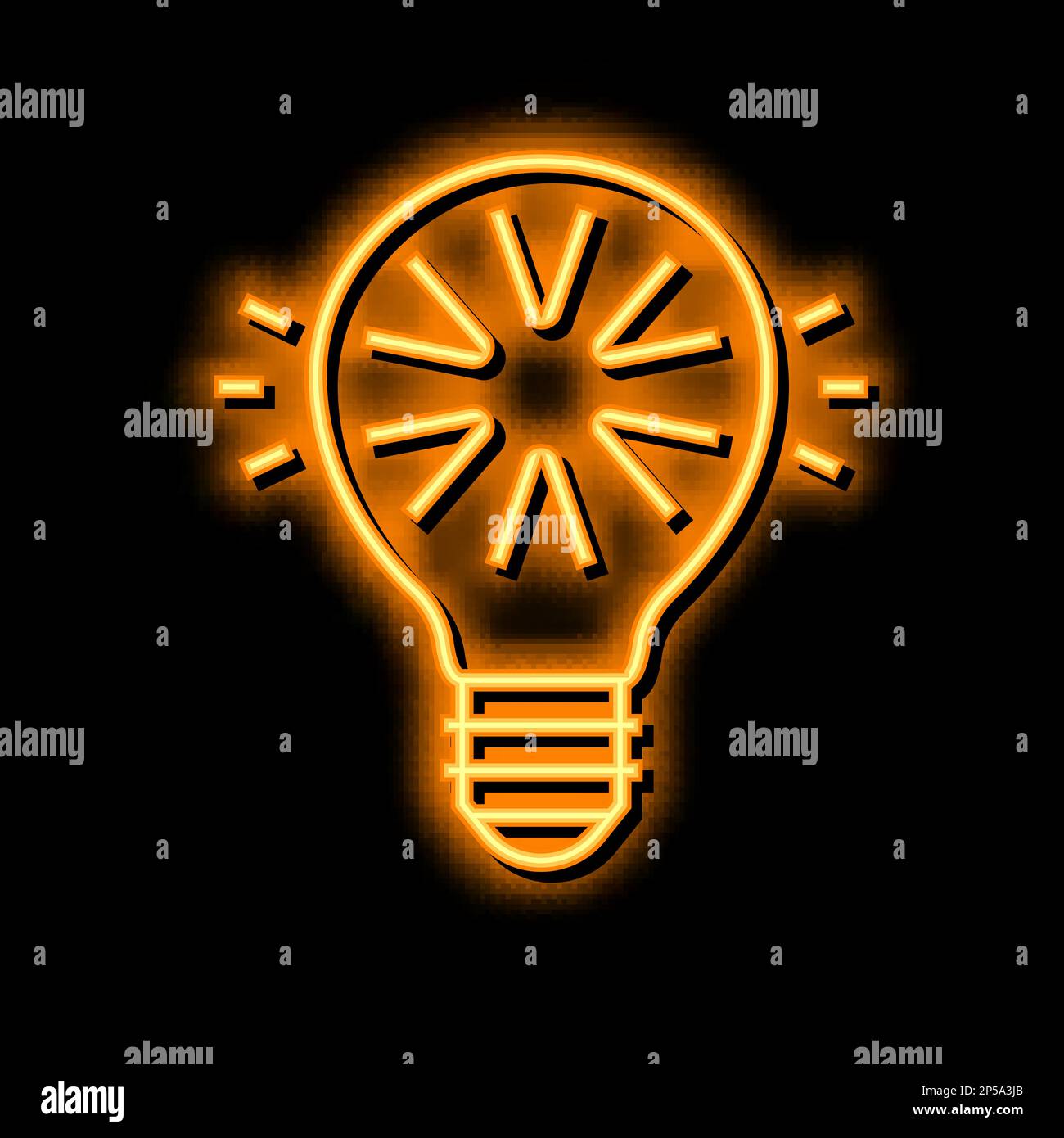 shine light bulb neon glow icon illustration Stock Vector Image & Art ...