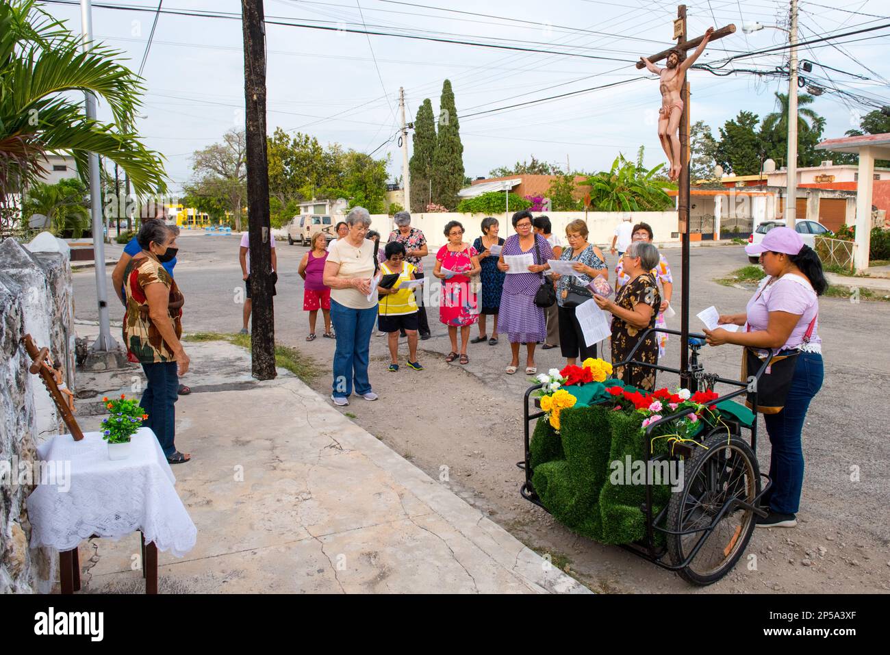 To mark the seventh friday of Lent, small homme altars are set up in ...