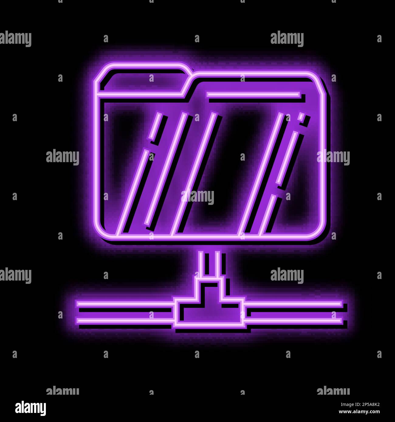 data folder neon glow icon illustration Stock Vector Image & Art - Alamy