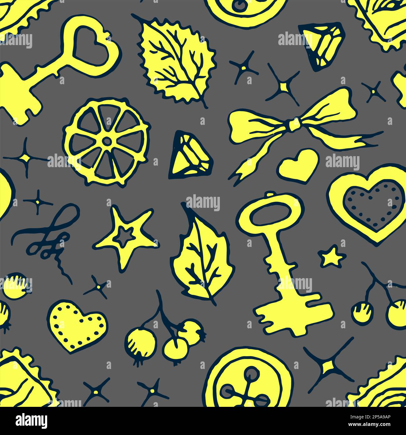 Doodle sketch ink line art seamless pattern vector Stock Vector Image ...