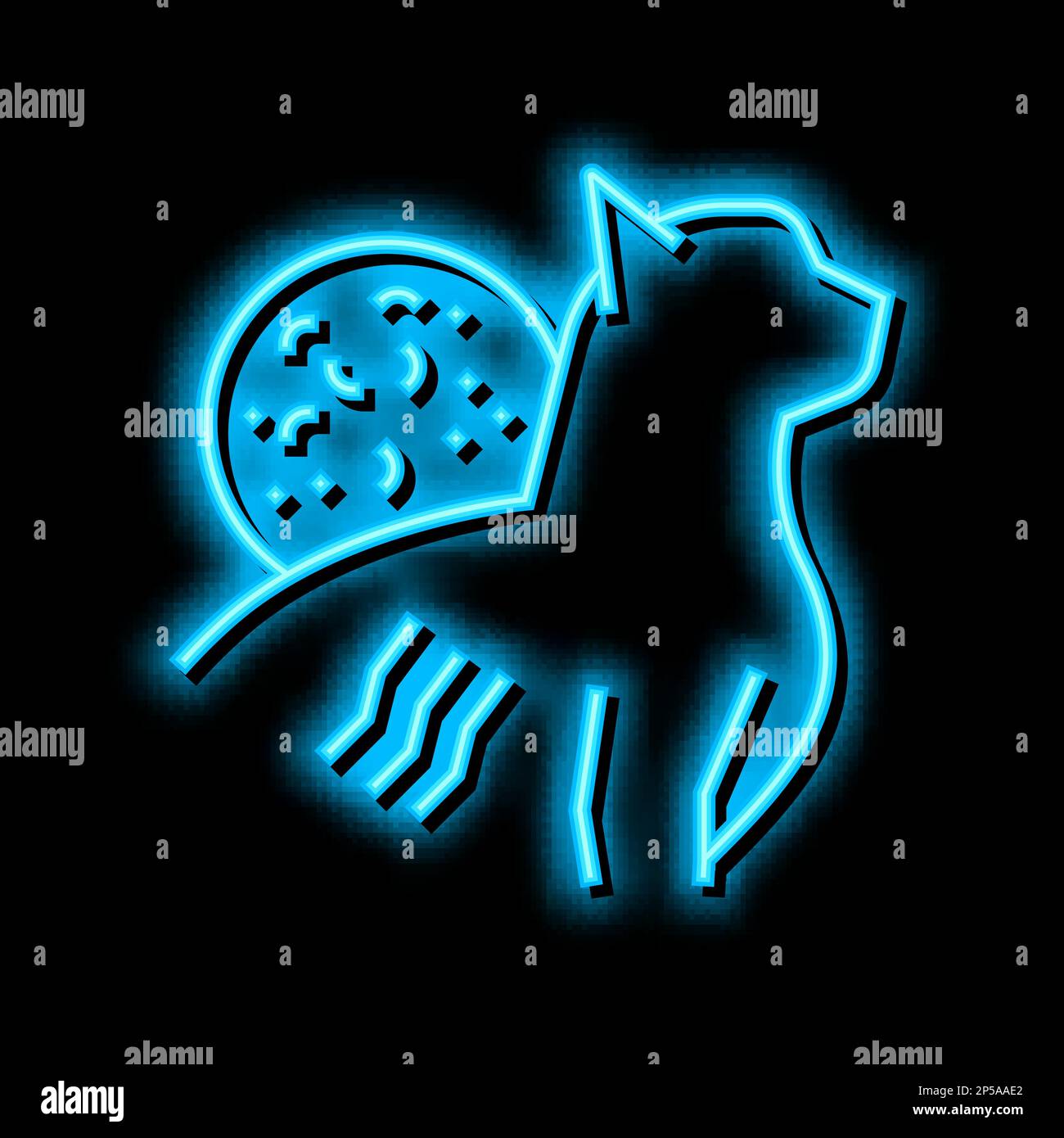 cat scratch disease neon glow icon illustration Stock Vector Image ...
