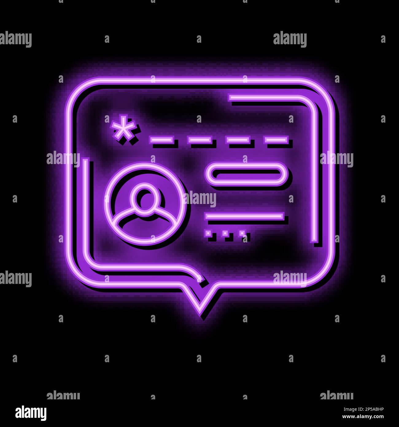 Glowing chat bubble user icon hi-res stock photography and images - Alamy