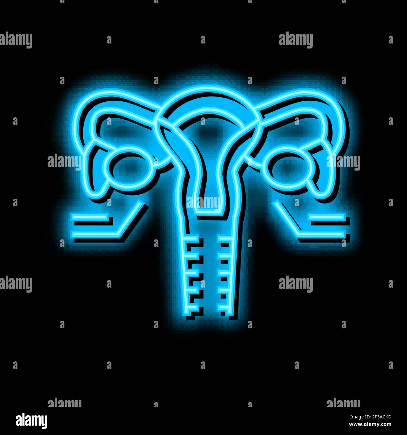 ovaries endocrinology neon glow icon illustration Stock Vector Image ...