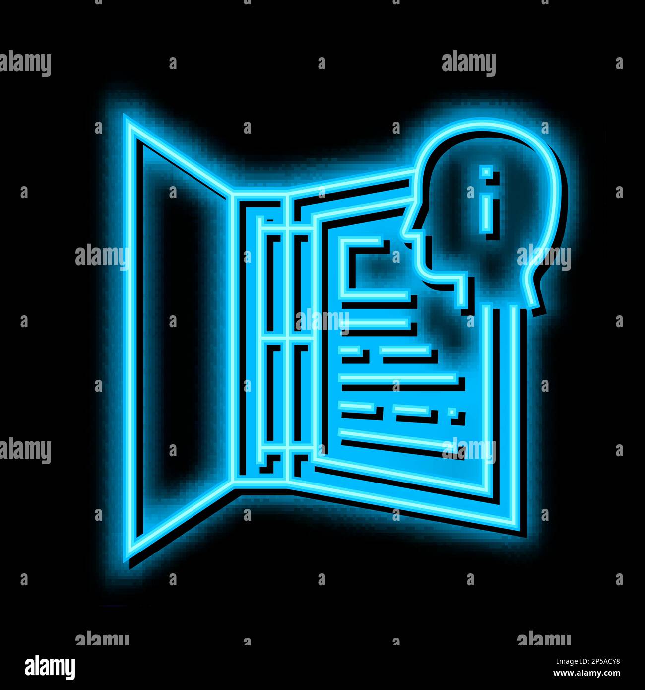 personal information neon glow icon illustration Stock Vector Image ...