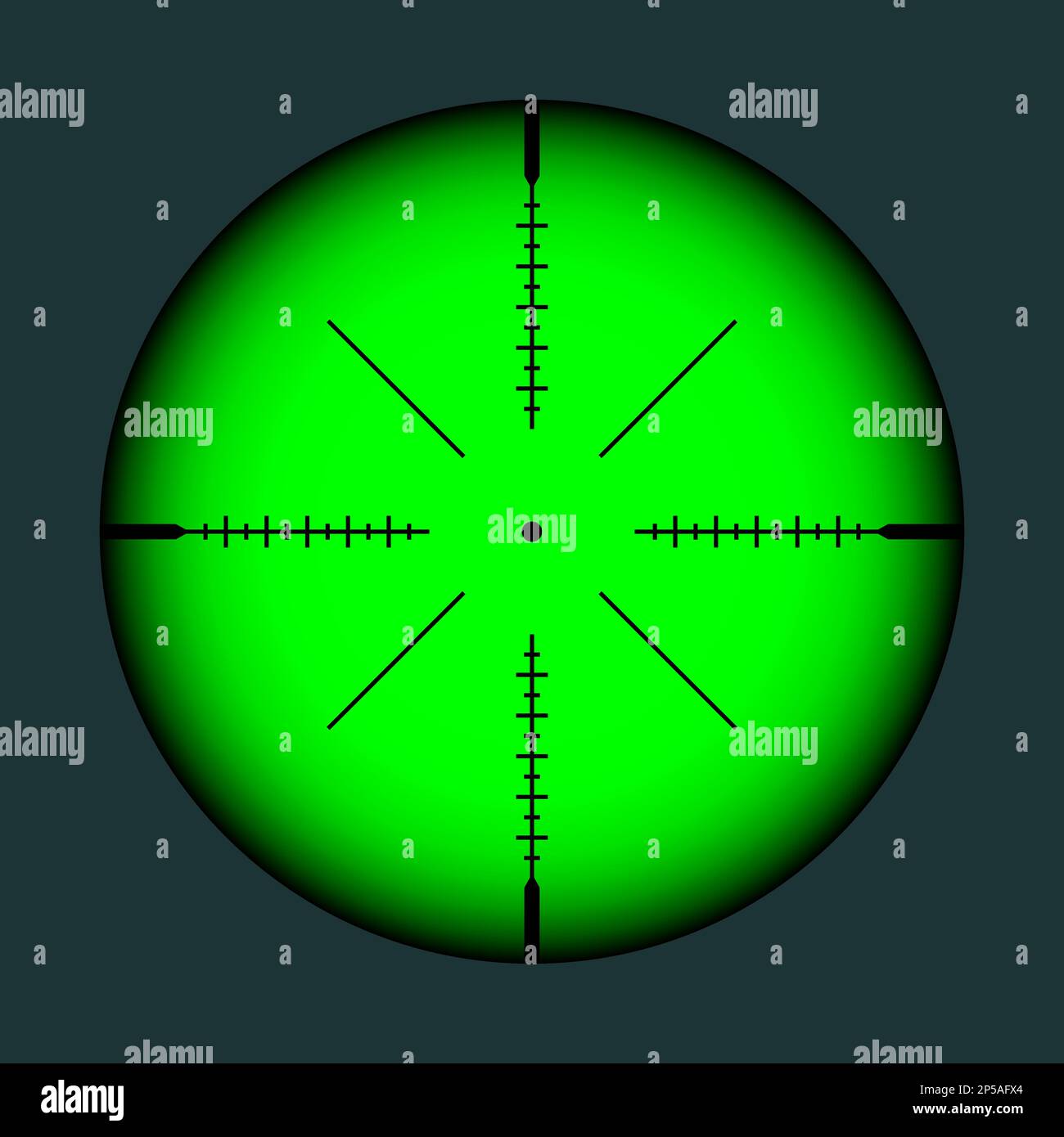 Weapon night sight, sniper rifle optical scope. Hunting gun viewfinder ...