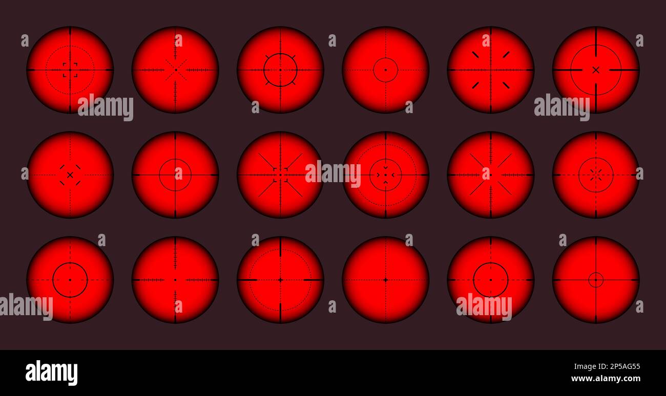 Various weapon thermal infrared sights, sniper rifle optical scopes ...