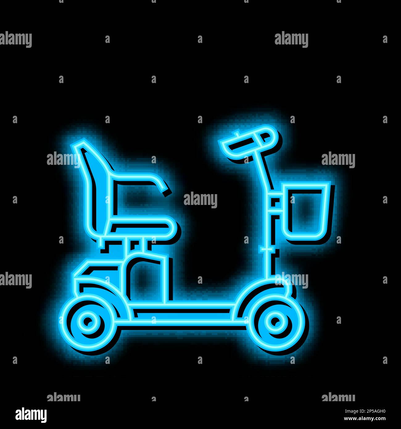 scooter medical drive neon glow icon illustration Stock Vector Image ...