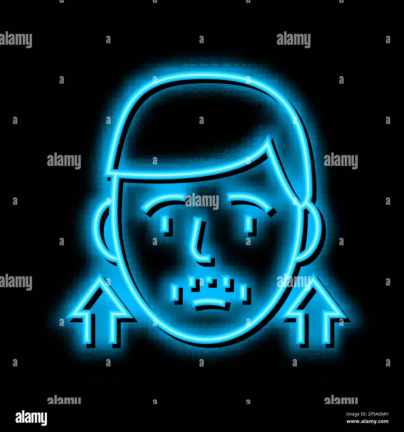 precocious puberty endocrinology neon glow icon illustration Stock ...