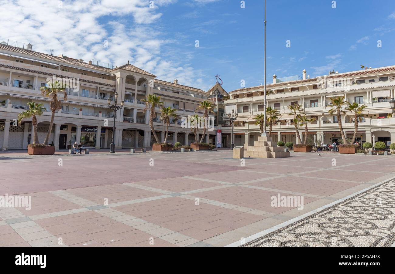 Square De Espana In Nerja, Andalusia, Spain Stock Photo - Alamy