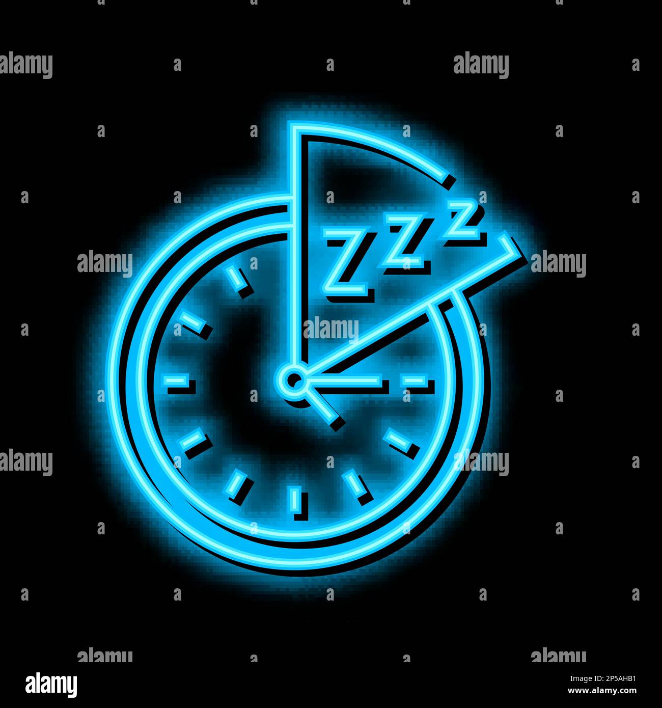 sleep restriction neon glow icon illustration Stock Vector Image & Art ...