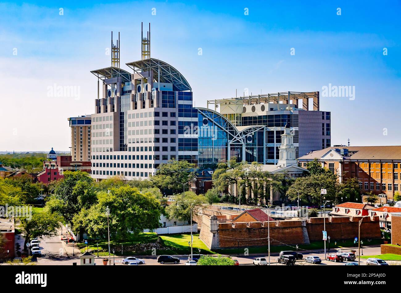 Government Plaza and the Fort of Colonial Mobile are pictured, March 3 ...