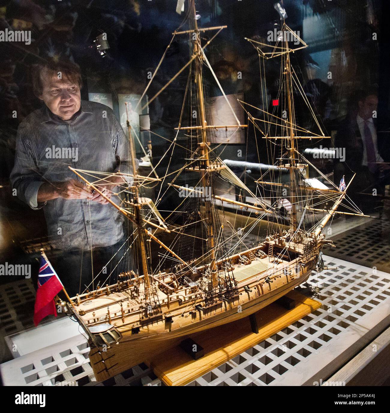 Mark Lach, creative director of the the Real Pirates exhibit, looks at ...