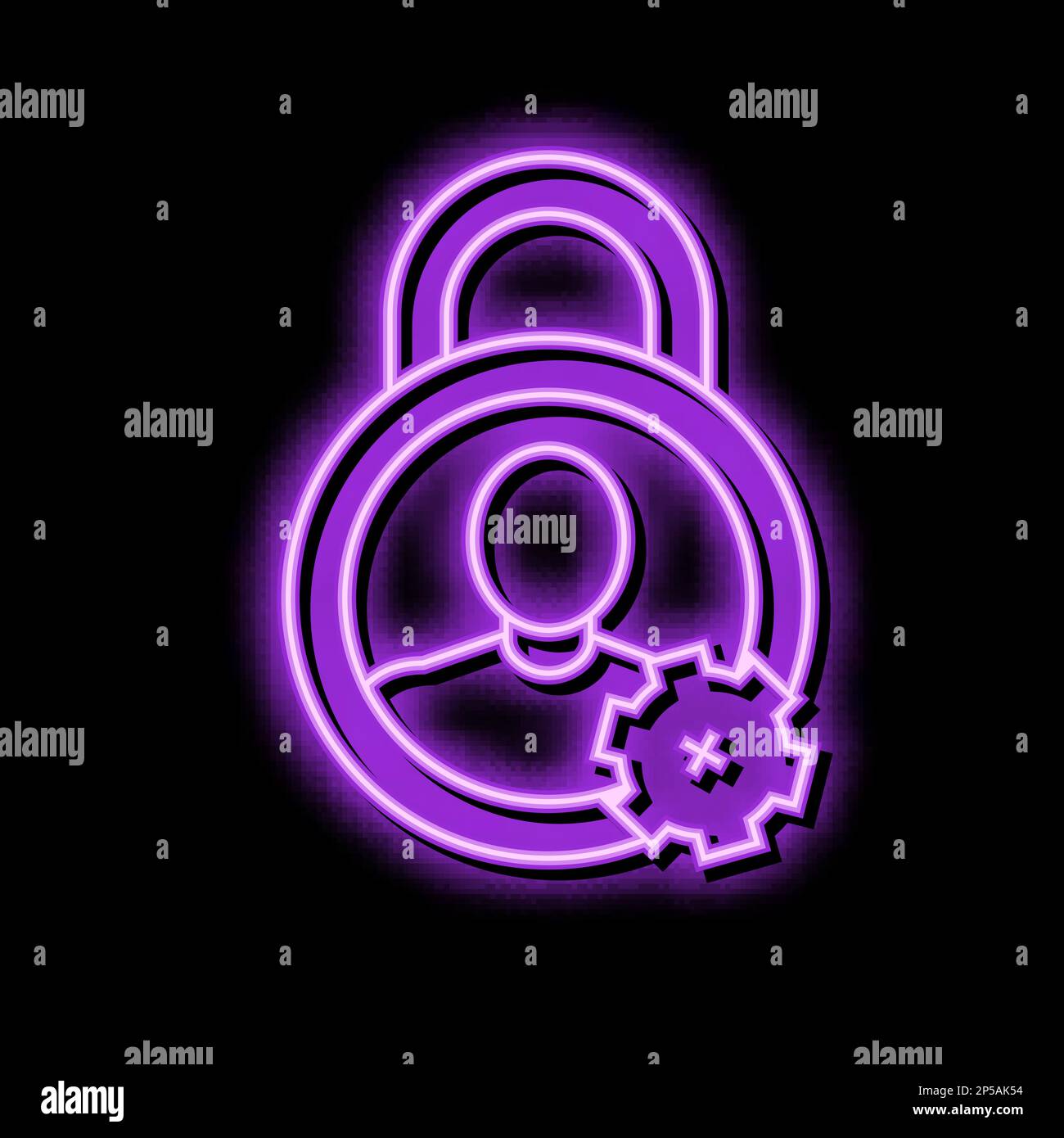 privacy padlock neon glow icon illustration Stock Vector Image & Art ...