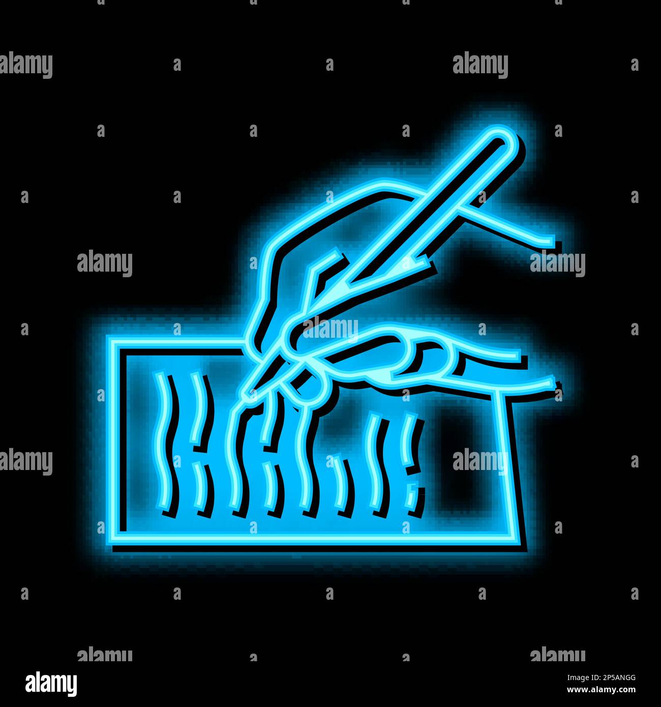 writing letter neon glow icon illustration Stock Vector Image & Art - Alamy