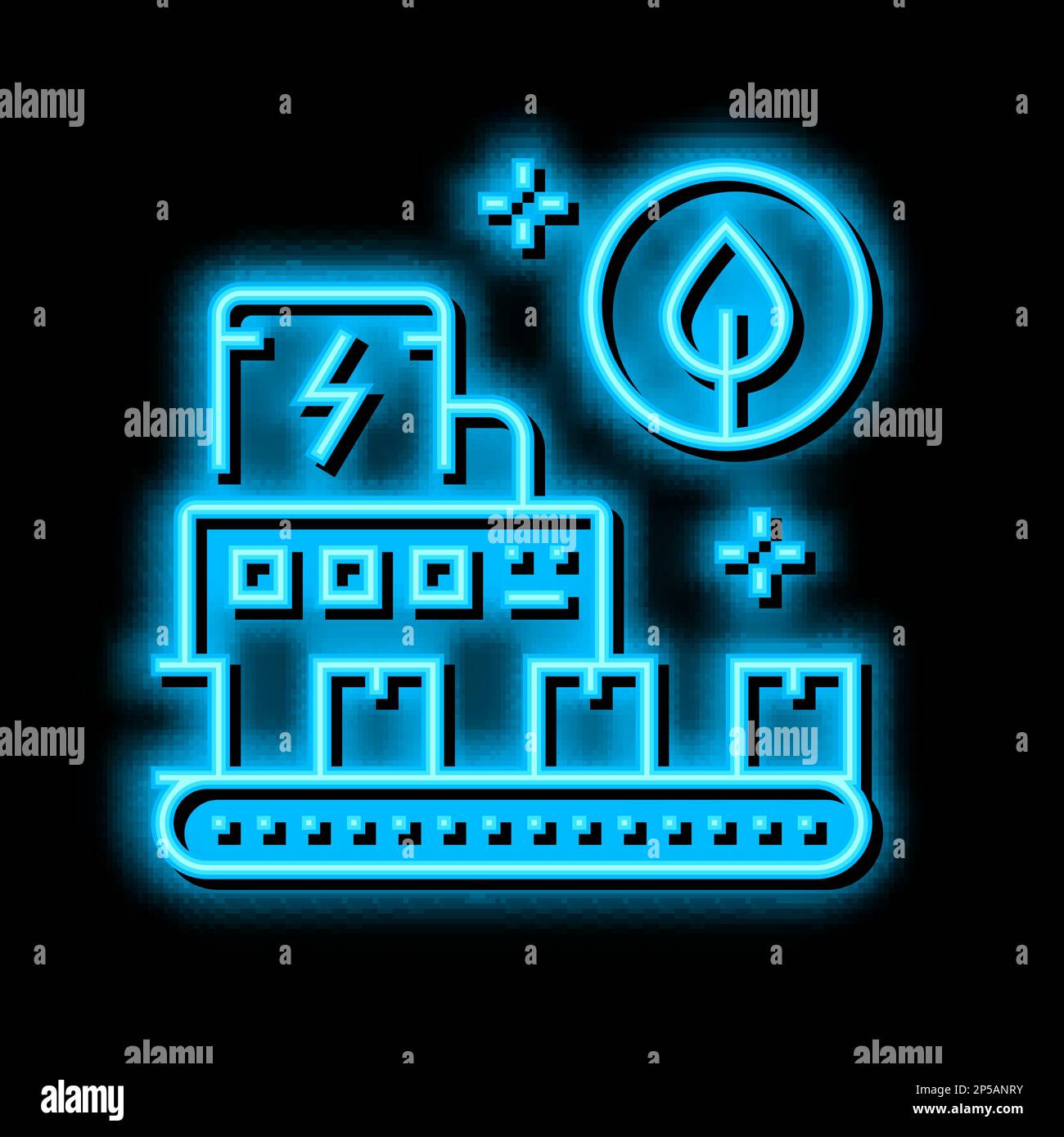 green factory neon glow icon illustration Stock Vector Image & Art - Alamy