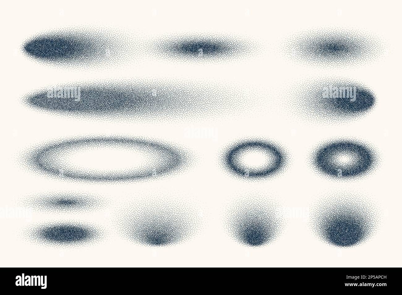 Stipple shadows set, vintage dotted design elements. Fading gradient ...