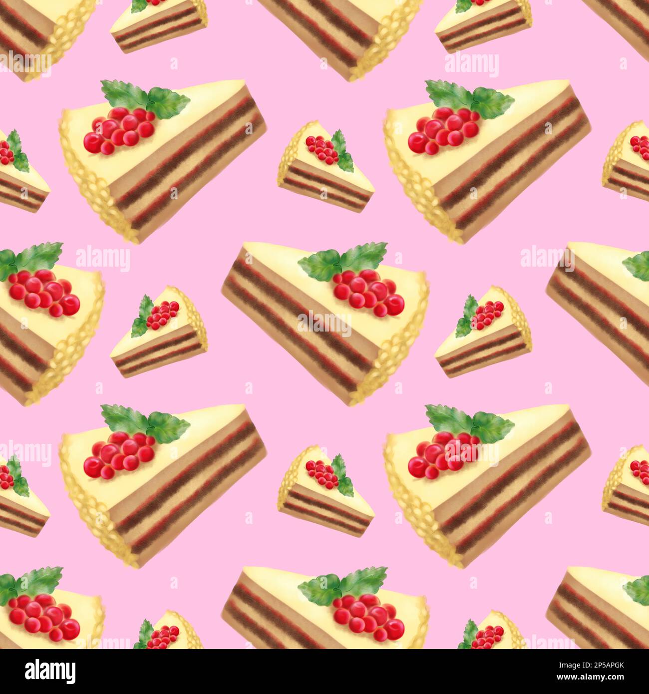 Digital art dessert sweet cake seamless pattern texture background ...