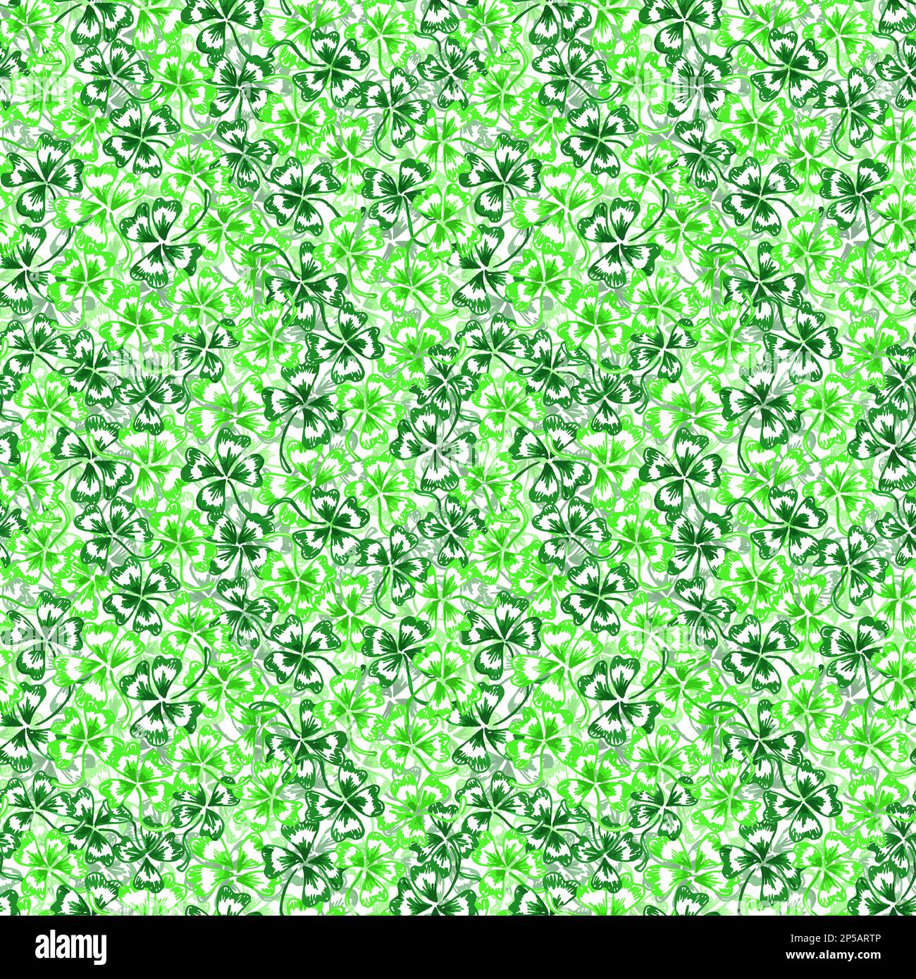 Seamless texture green shamrock Cut Out Stock Images & Pictures - Alamy
