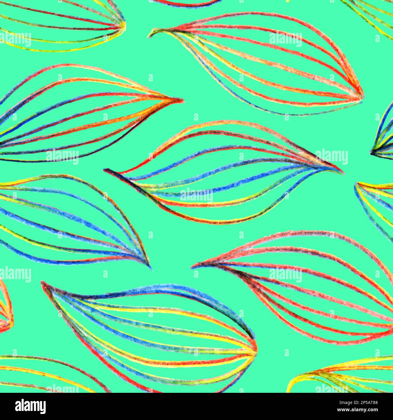 Colorful rainbow leaf seamless pattern texture background vector Stock ...