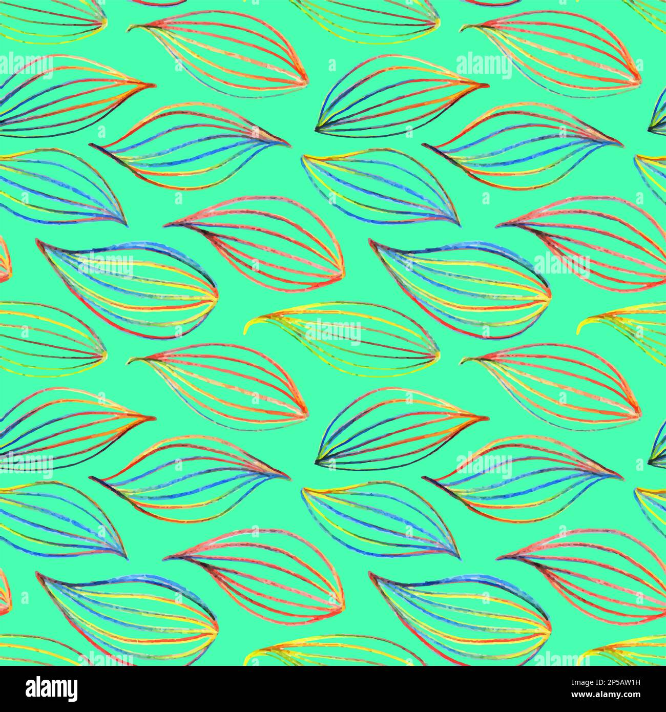 Colorful rainbow leaf seamless pattern texture background vector Stock ...