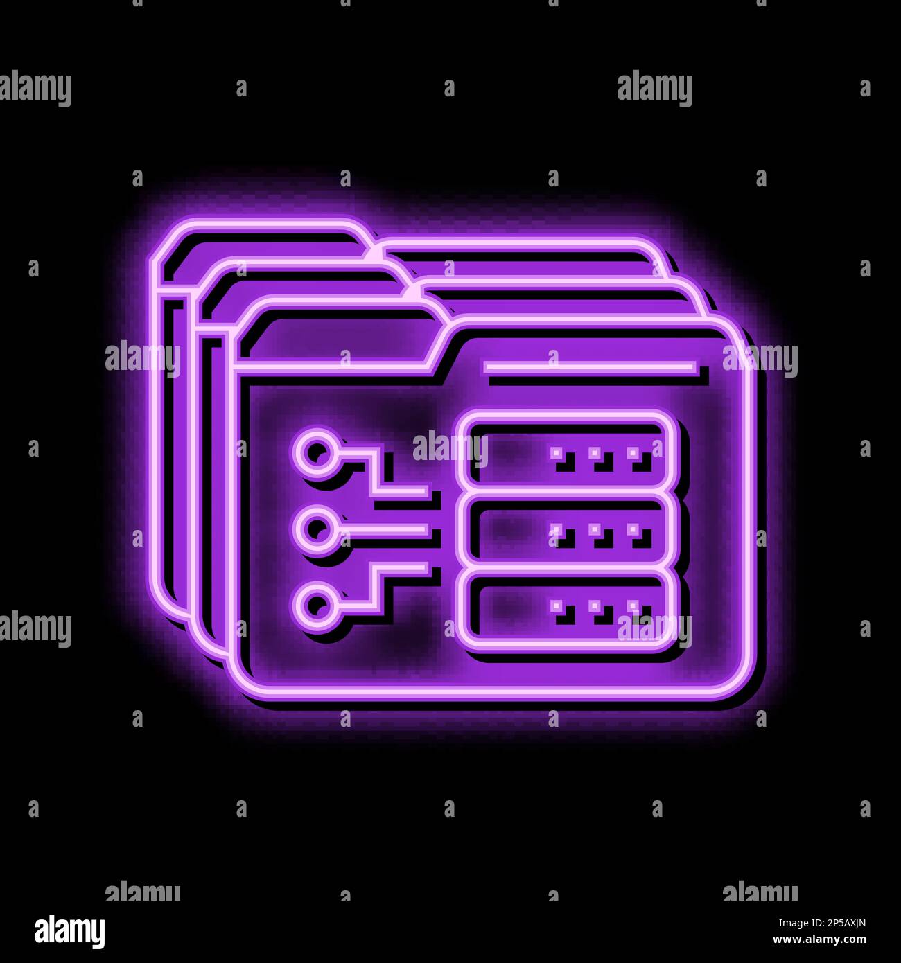 storage folder neon glow icon illustration Stock Vector Image & Art - Alamy