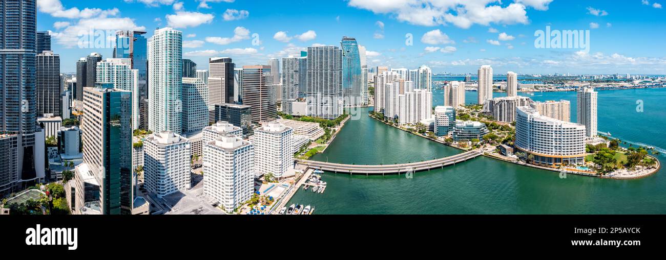 Aerial panorama of Miami, Florida Stock Photo - Alamy