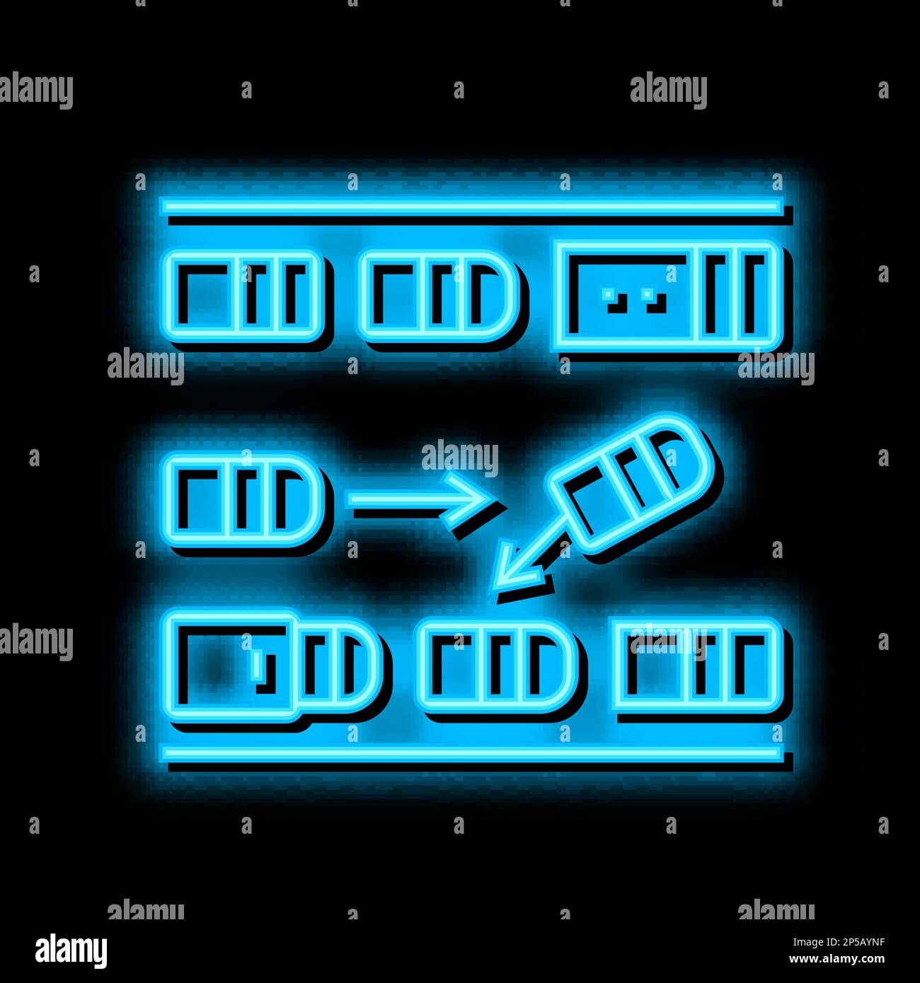 parallel parking neon glow icon illustration Stock Vector Image & Art ...