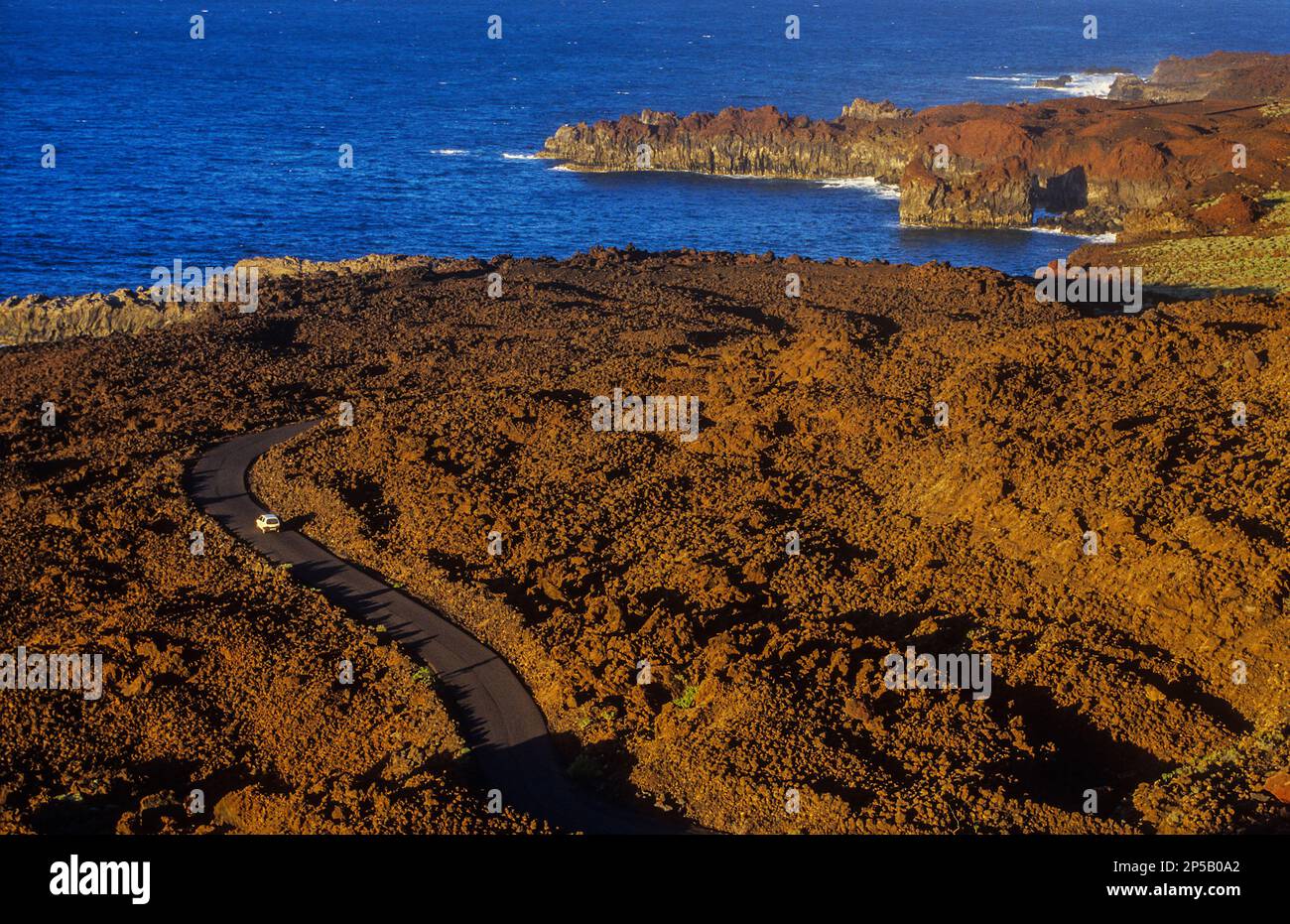 Volcanic formations on the west coast, El Hierro, Canary Island, Spain ...