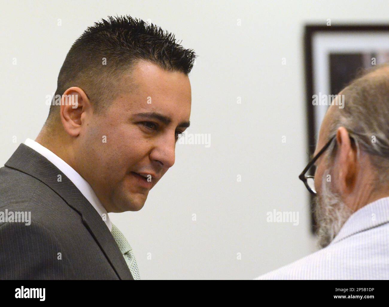 Former Albuquerque Police Officer Levi Chavez enters court on Thursday ...