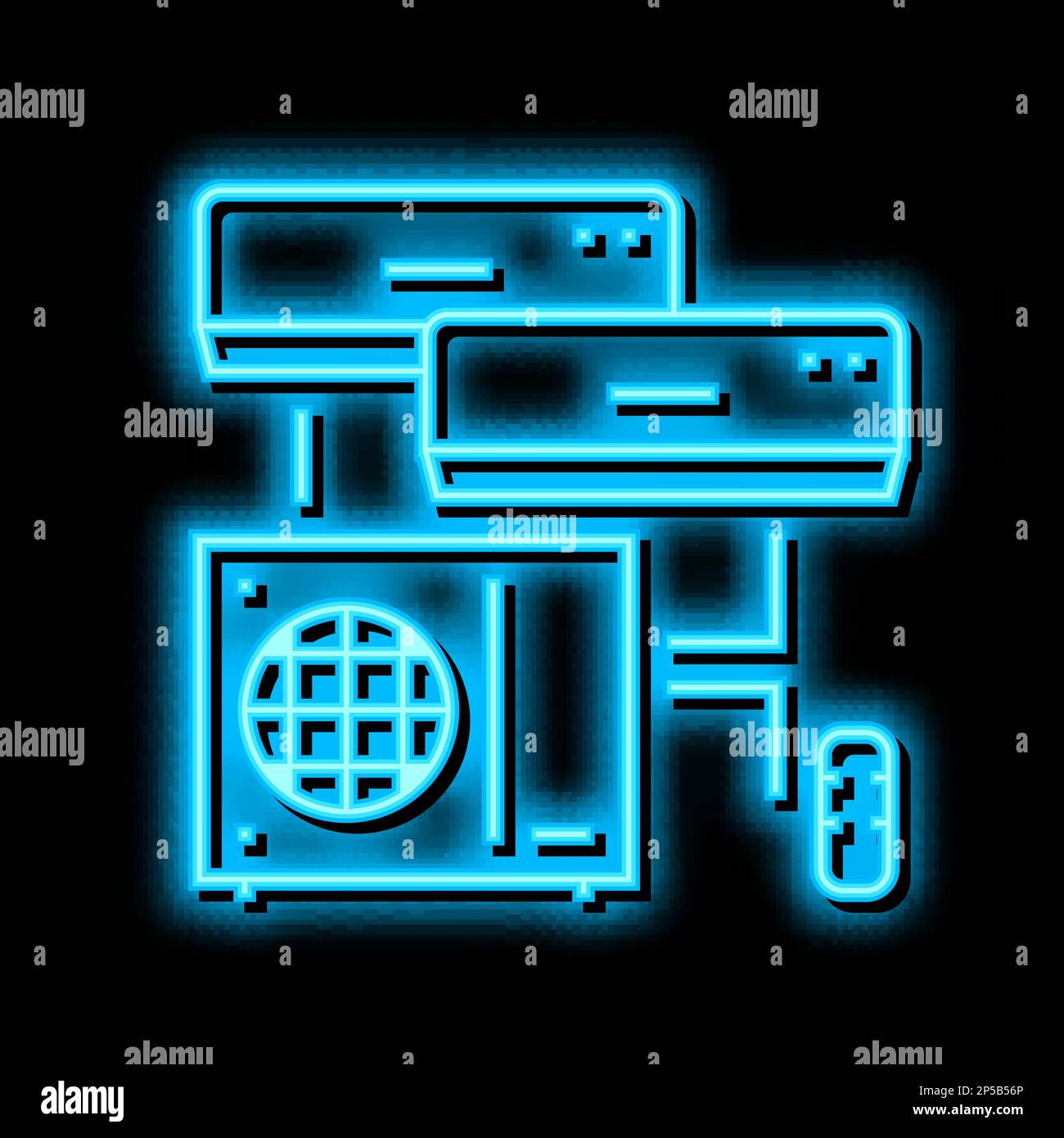 split system neon glow icon illustration Stock Vector Image & Art - Alamy