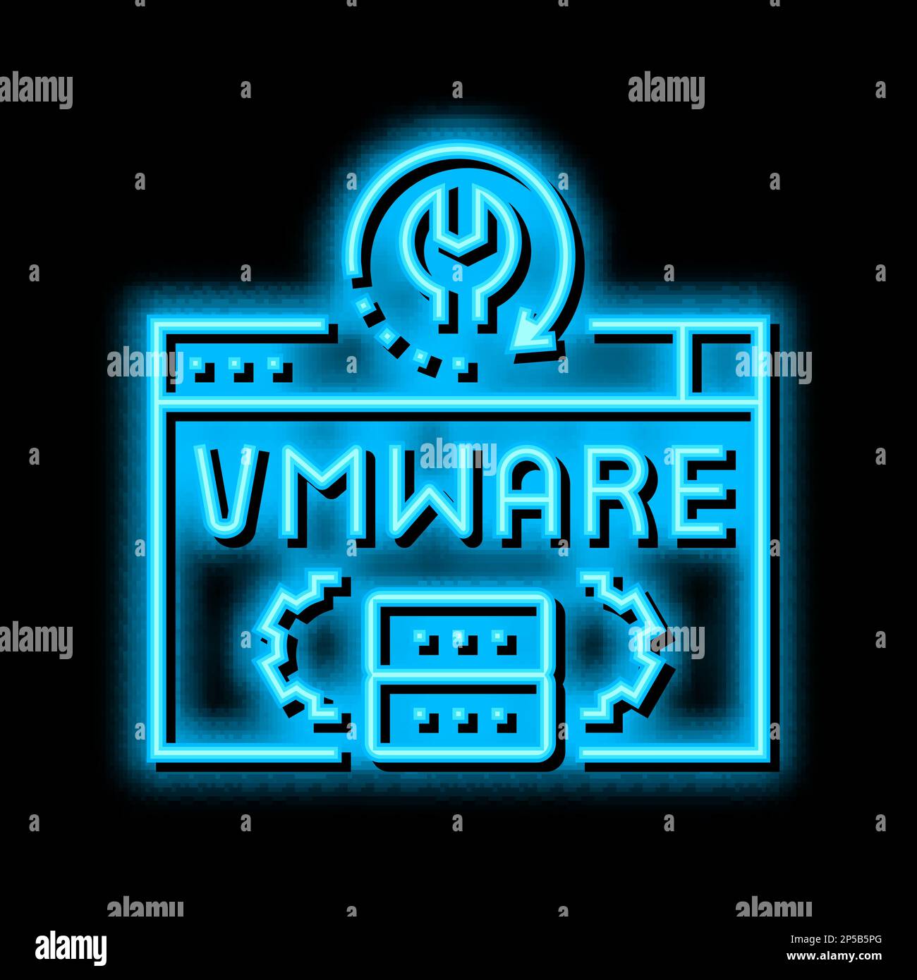 vmware data recovery neon glow icon illustration Stock Vector Image ...