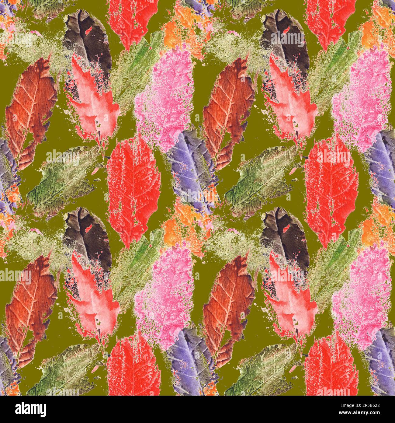 Autumn fall dried tree leaf seamless pattern texture background Stock Photo - Alamy