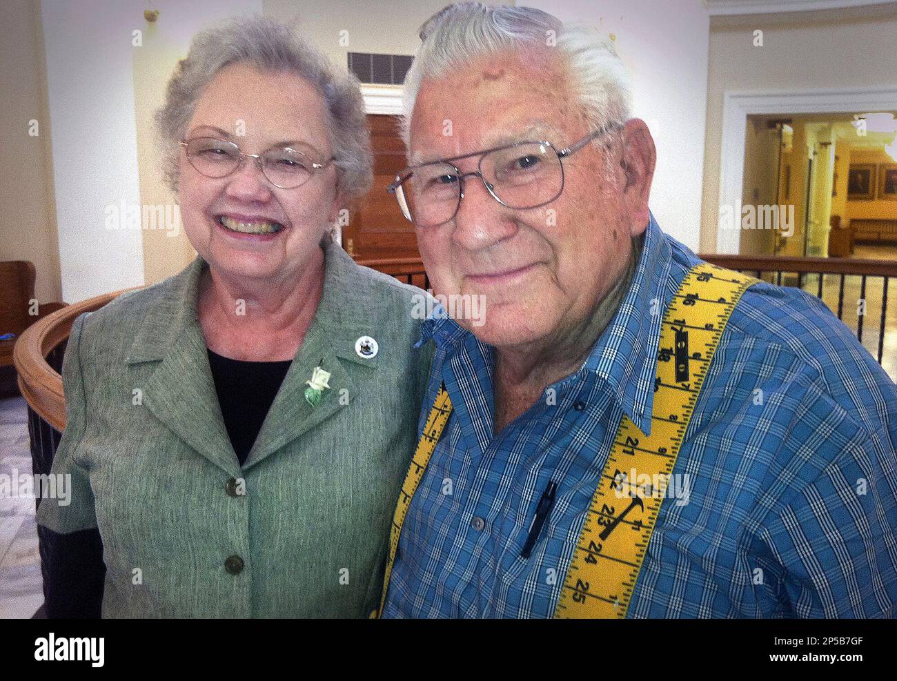 In this June 7, 2013 photo, Marcine Webb, 86, right, and his wife Nita ...