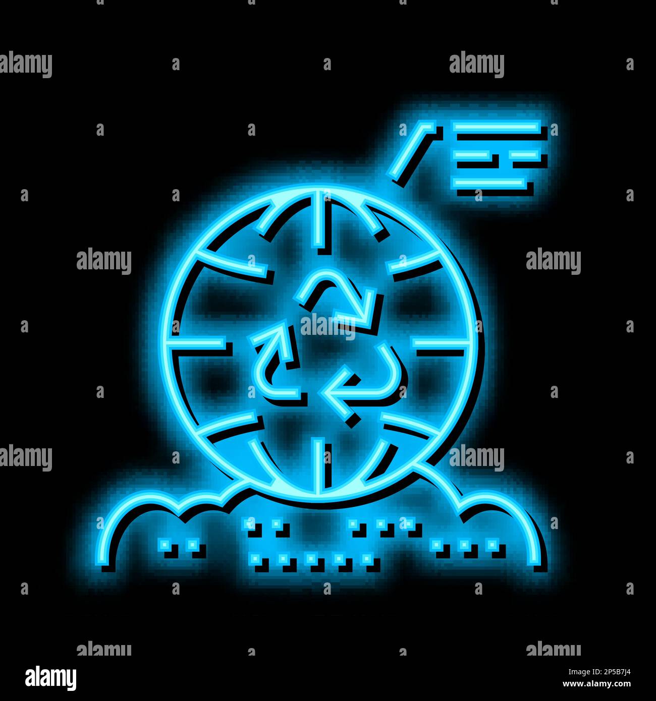 waste management neon glow icon illustration Stock Vector Image & Art ...