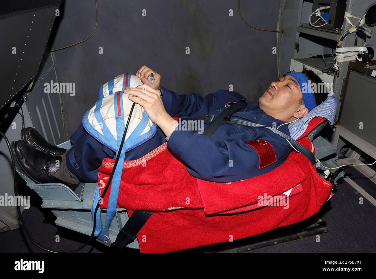 File photo shows male astronaut Zhang Xiaoguang, who will be sent into ...
