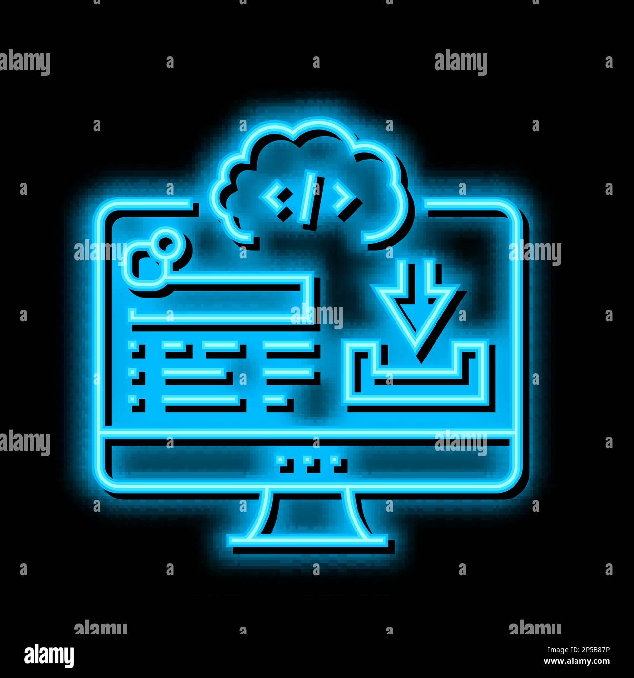 platform software neon glow icon illustration Stock Vector Image & Art - Alamy