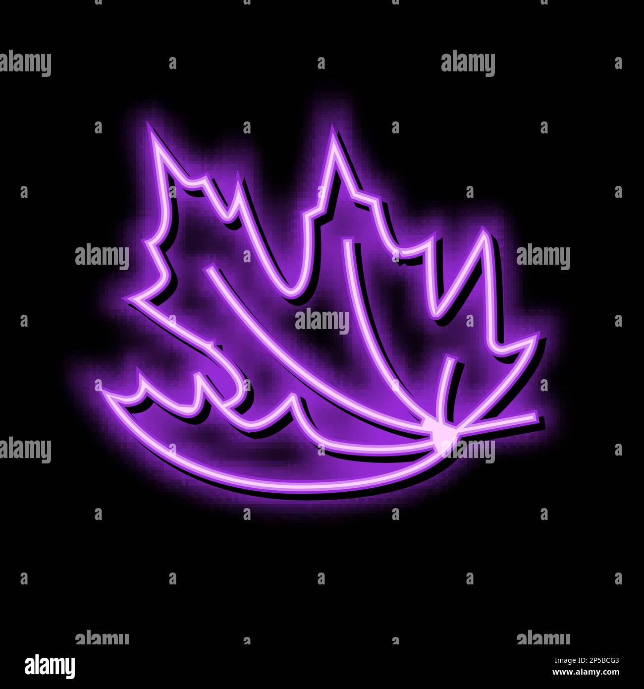 Neon maple leaf Stock Vector Images - Alamy