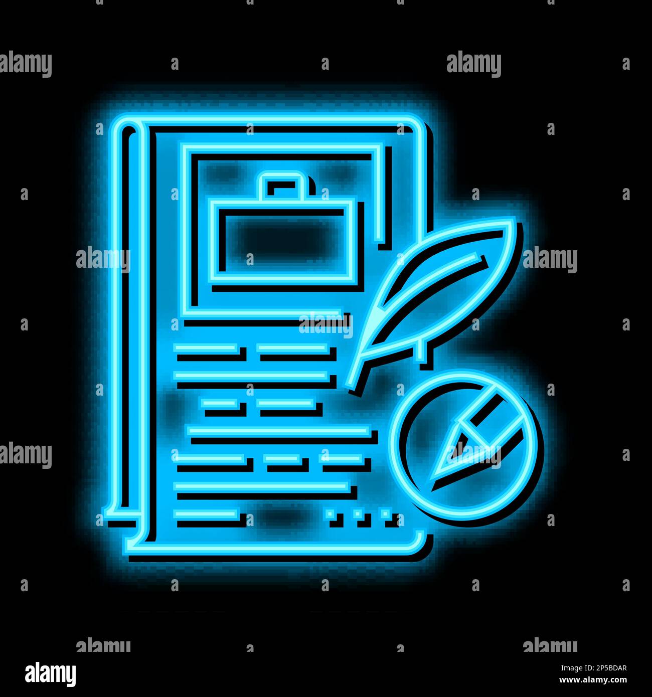 storytelling writing neon glow icon illustration Stock Vector Image ...